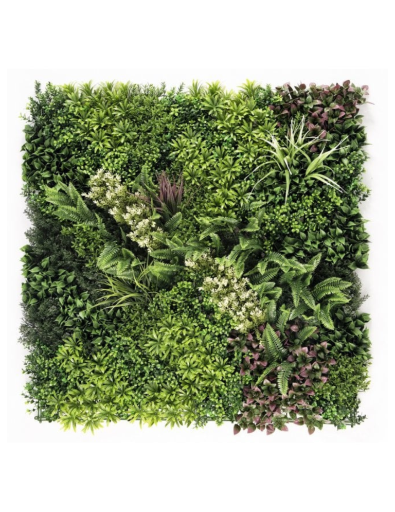 Artificial Botanical Bloom Green Wall 3 set at Evergreen Direct