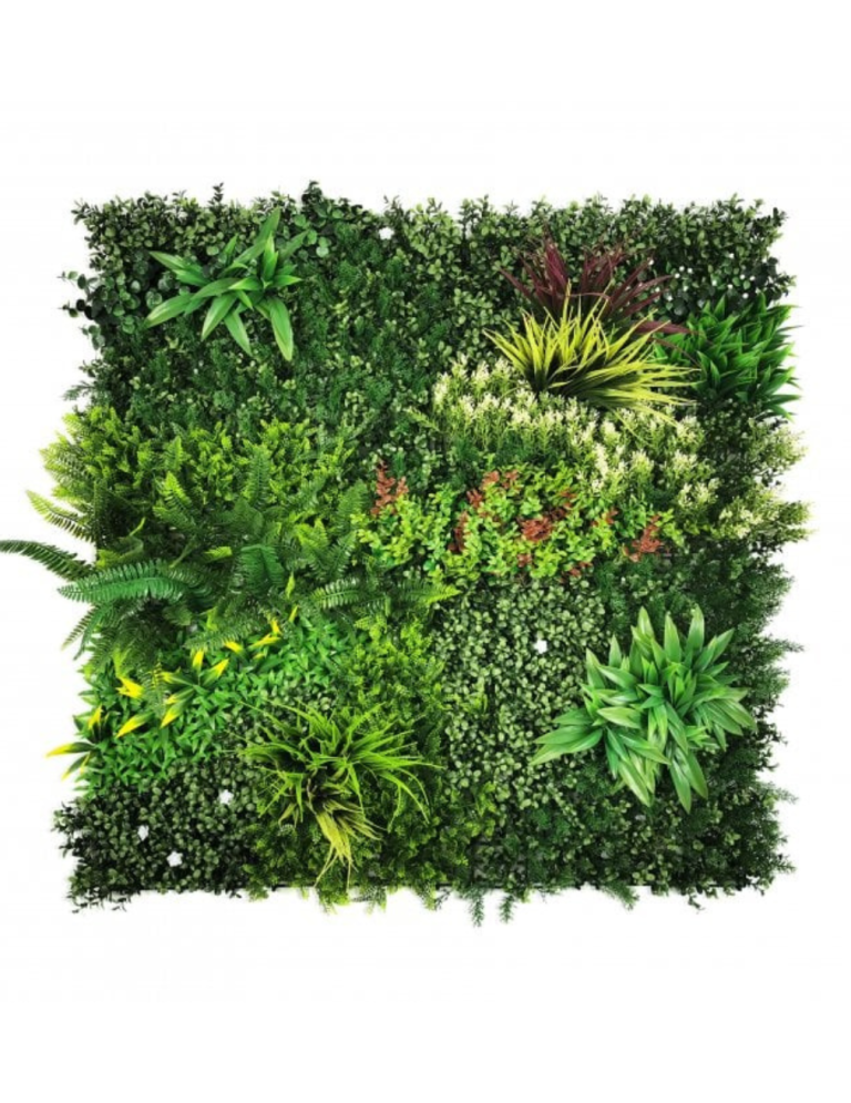 Artificial Blooming Meadow Green Wall - Evergreen Direct