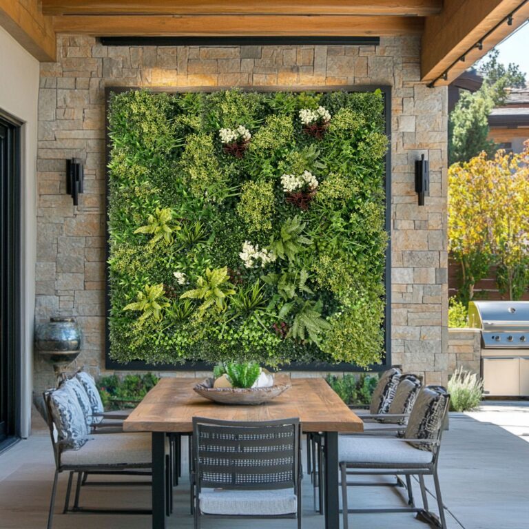 Artificial Floral Luxe Leaf Green Wall | Evergreen Direct