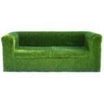 Four Seater Artificial Grass Sofa and outdoor furniture at Evergreen D