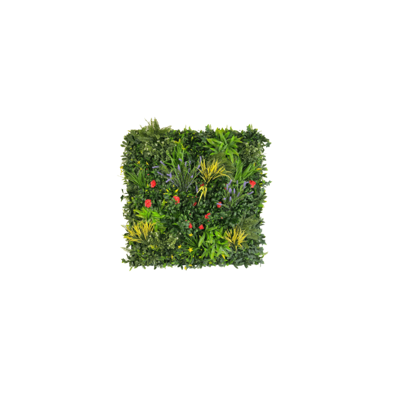 Artificial UV Flower Garden Green Wall (per sqm) - Evergreen Direct