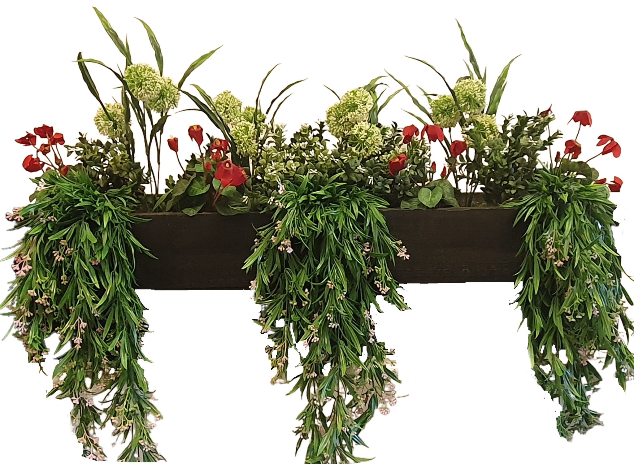Artificial Luxe Pansy Window Box | Evergreen Direct