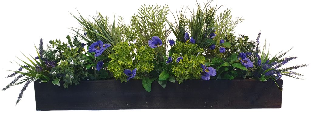 Artificial Luxe Pansy Window Box | Evergreen Direct